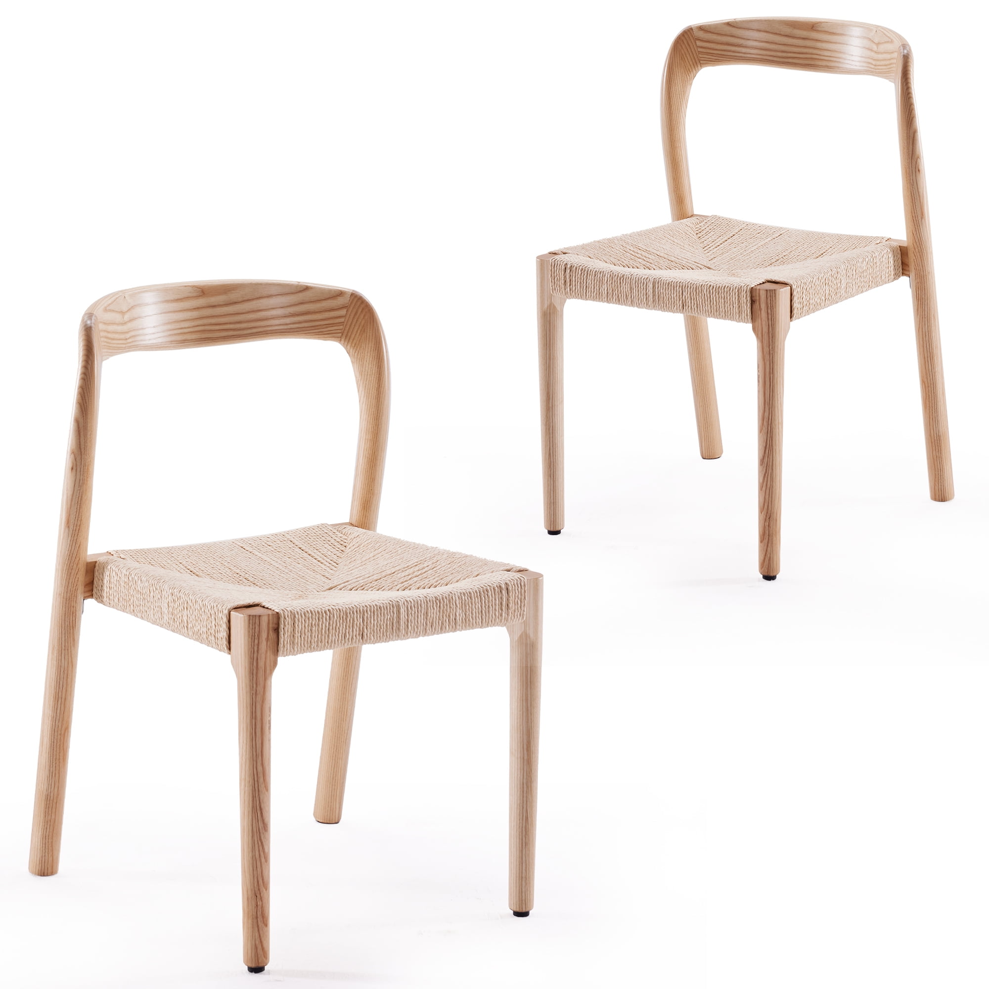 STARY Ash Wood Stackable Dining Chair Mid Century Modern Wooden for ...