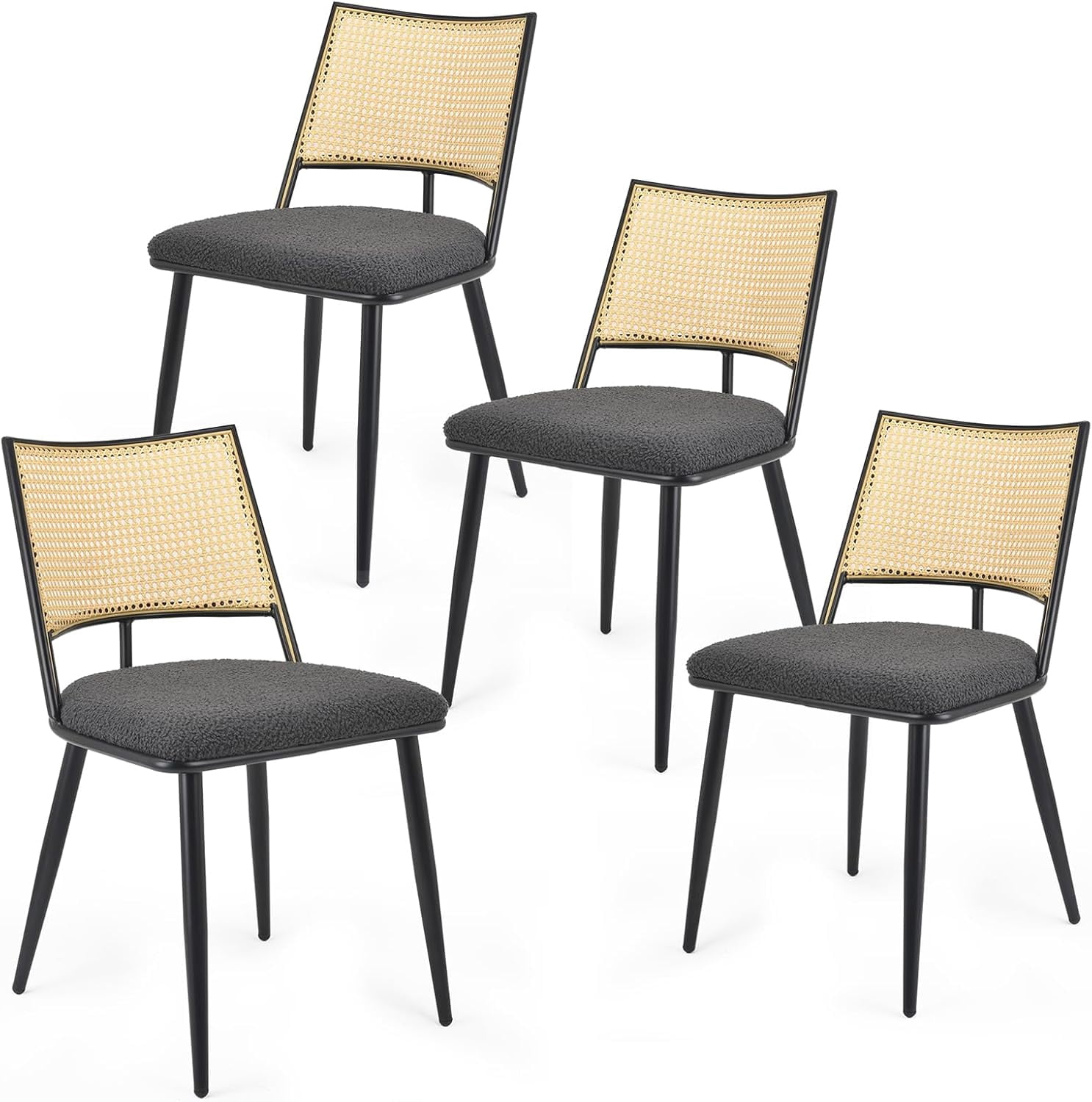 STARY Dining Chairs Set of 4, Mid-Century Modern Kitchen Chairs with ...