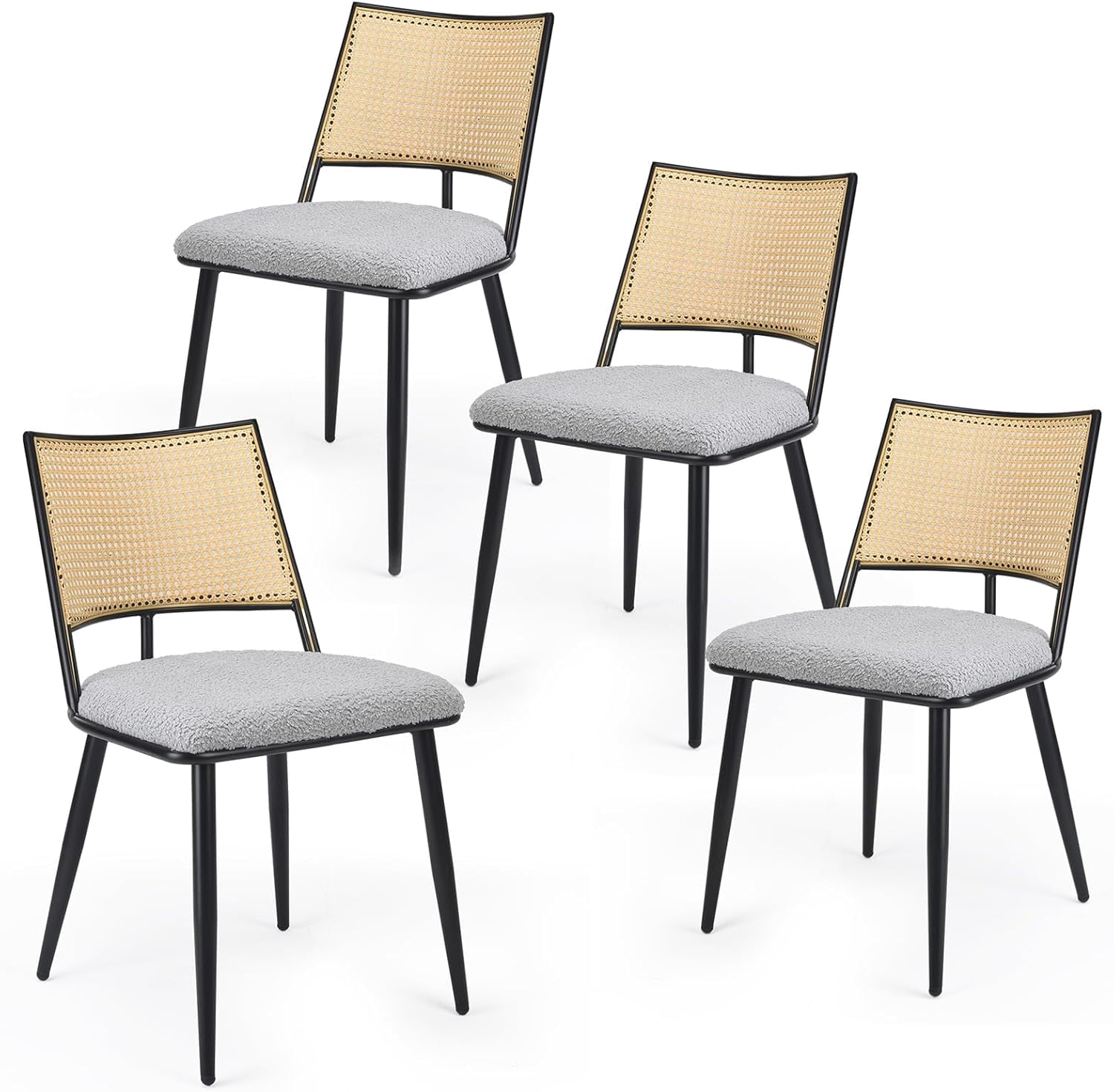 STARY Dining Chairs Set of 4, Mid-Century Modern Kitchen Chairs with ...