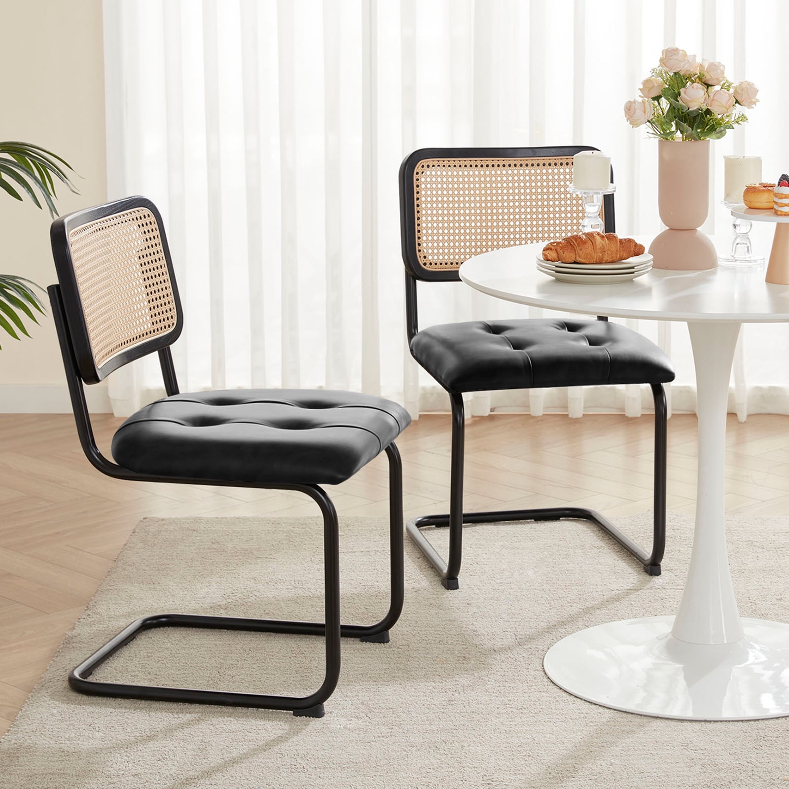 STARY Dining Chairs Set of 2, Mid-Century Modern Kitchen Chairs with ...