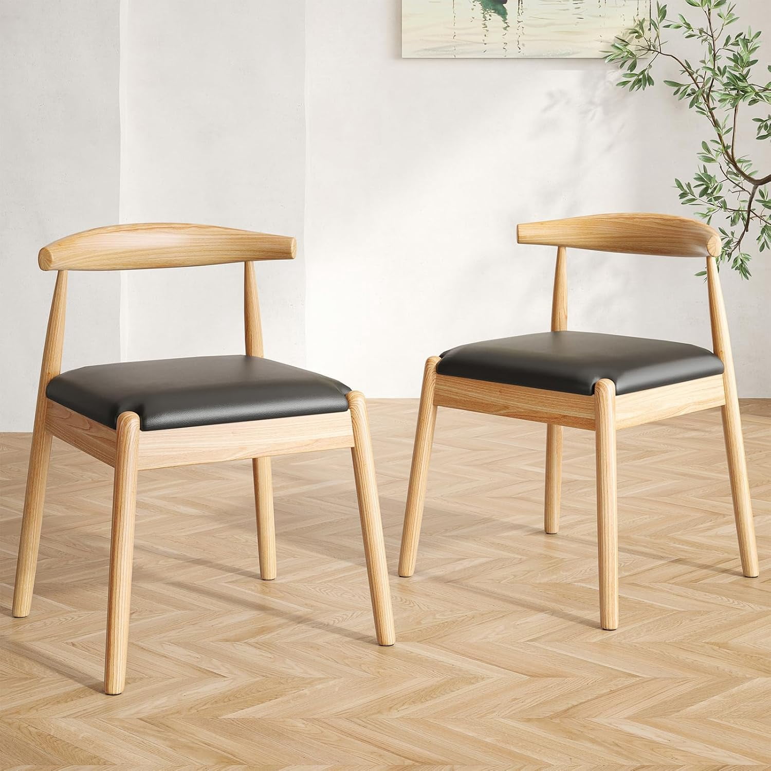 STARY Dining Chairs Set of 2, Mid Century Modern Kitchen & Dining Room ...