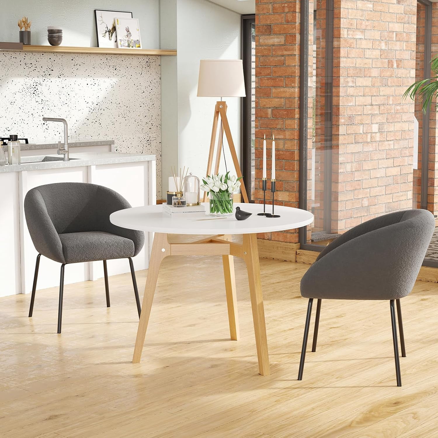 STARY Kitchen Room Dining Chairs Set of 2,Upholstered Kitchen Chairs ...