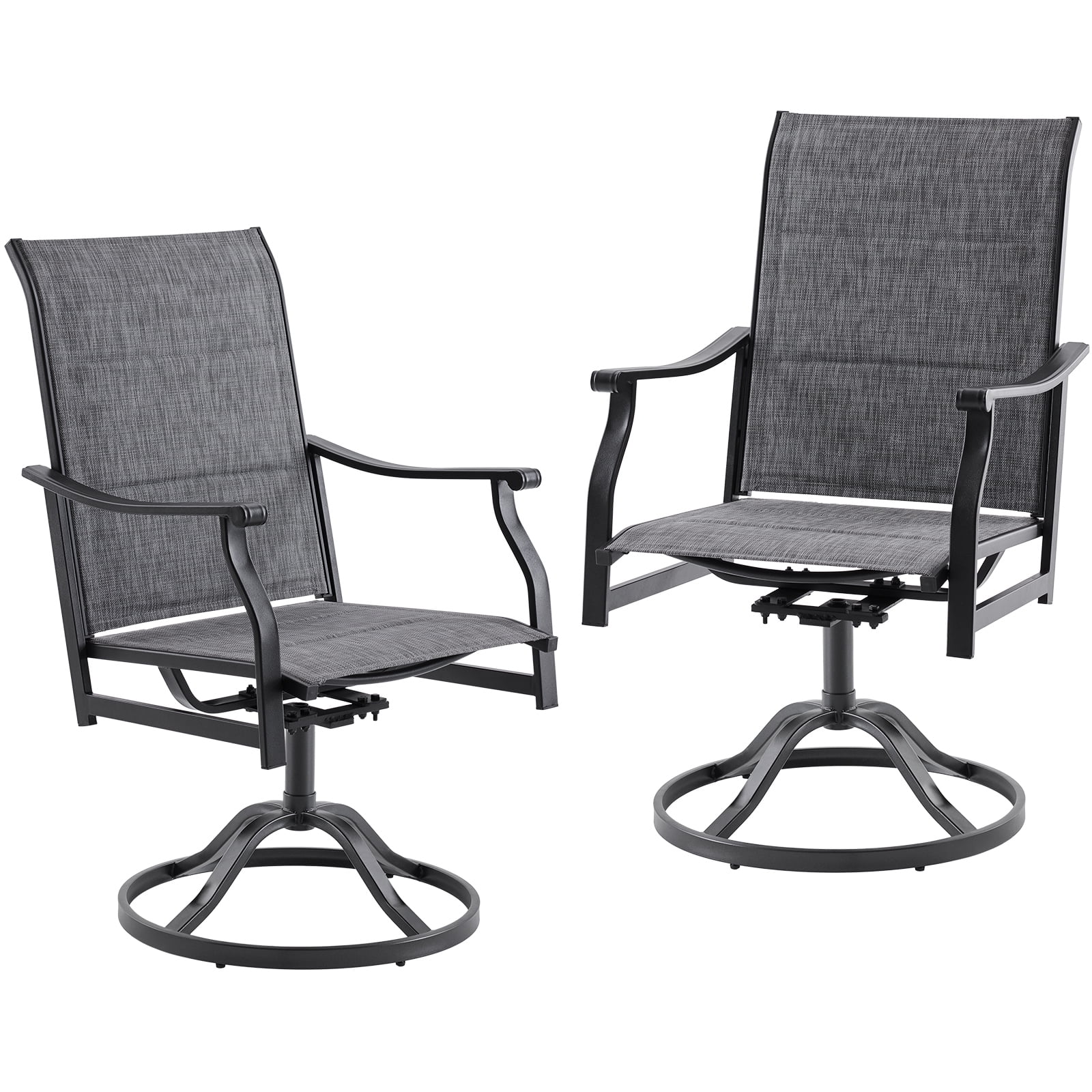 STARY Outdoor Dining Chairs Set of 2, 360°Swivel Patio Dining Chair ...