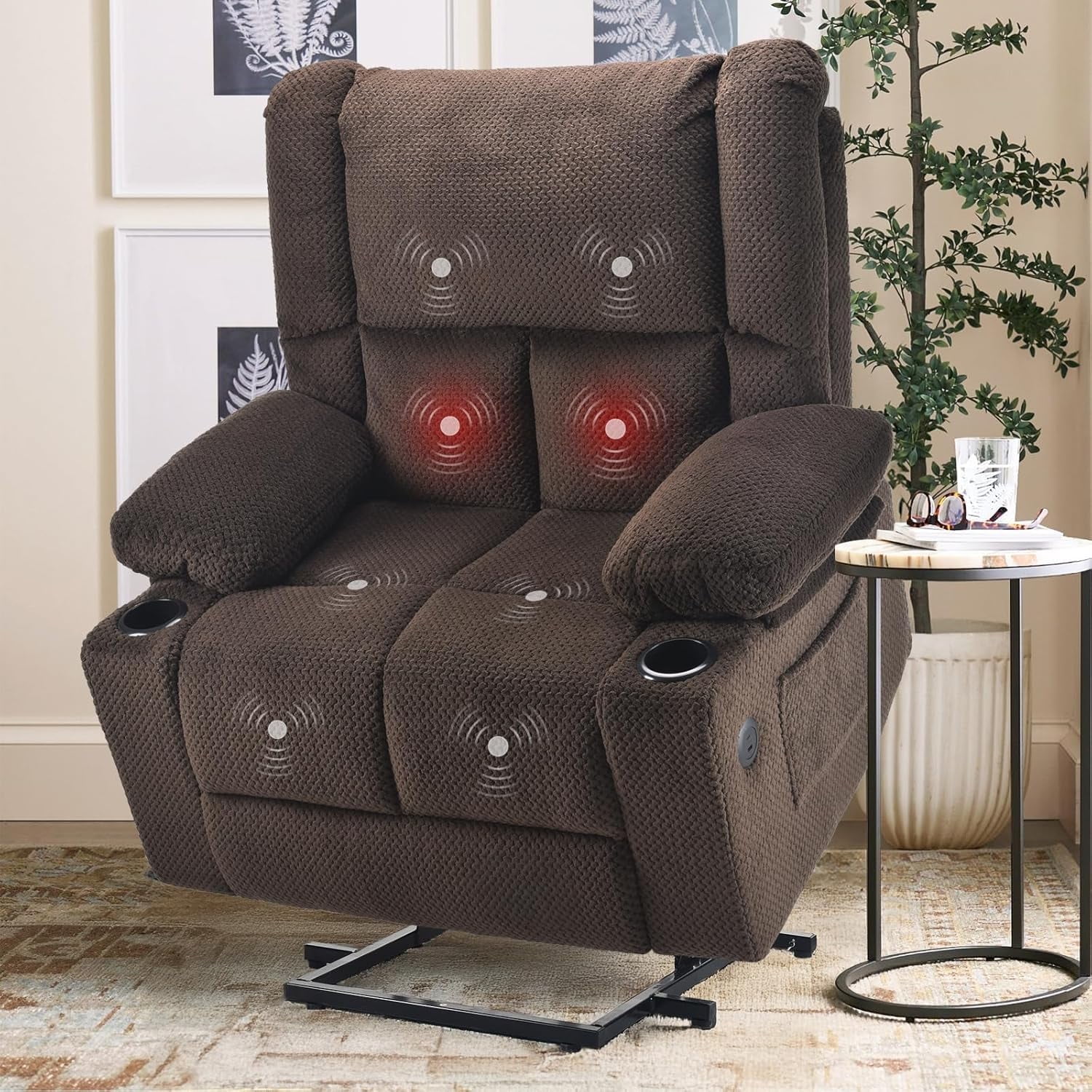 STARY Power Lift Recliner Chair with Massage and Heat for Elderly ...