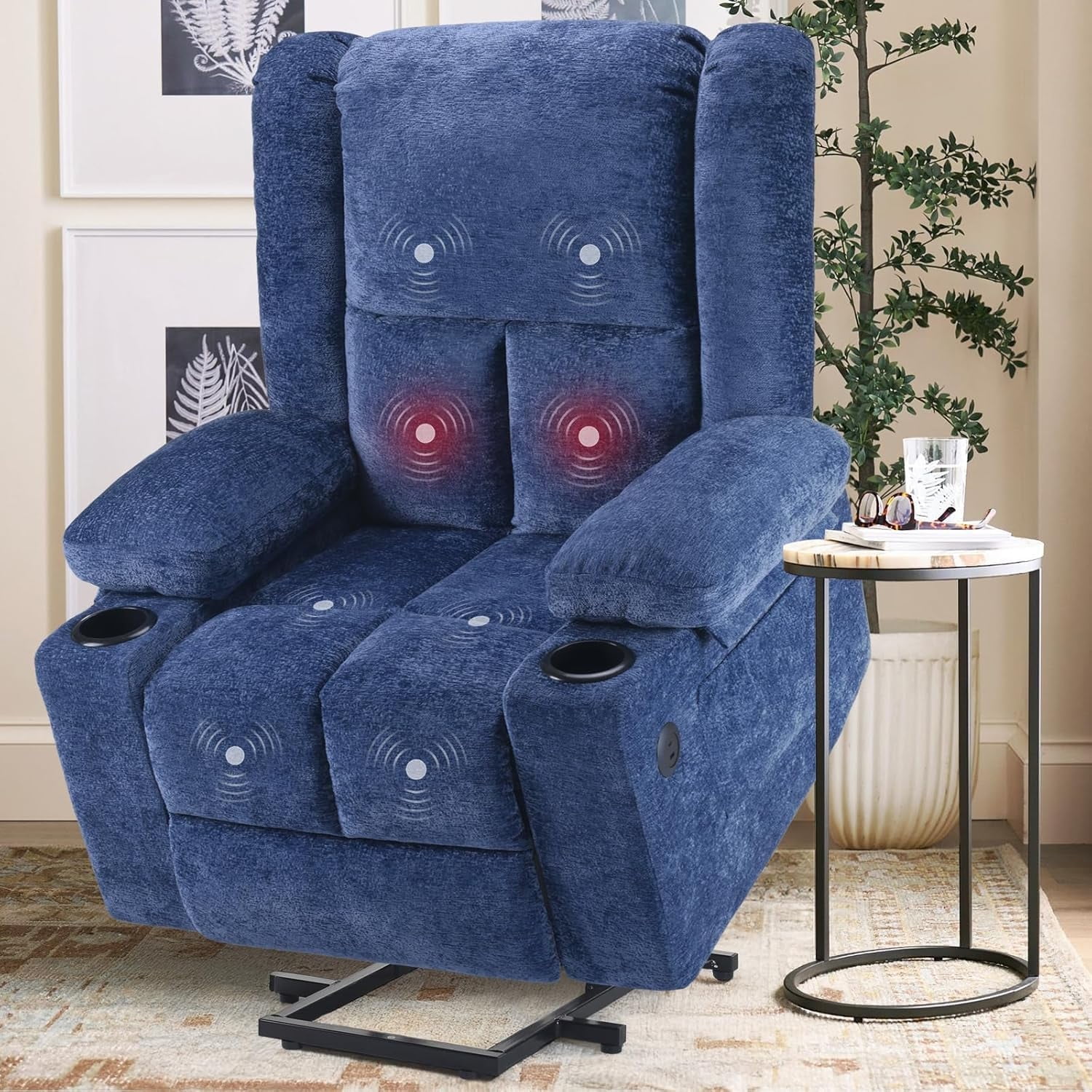 STARY Power Lift Recliner Chair with Massage and Heat for Elderly ...