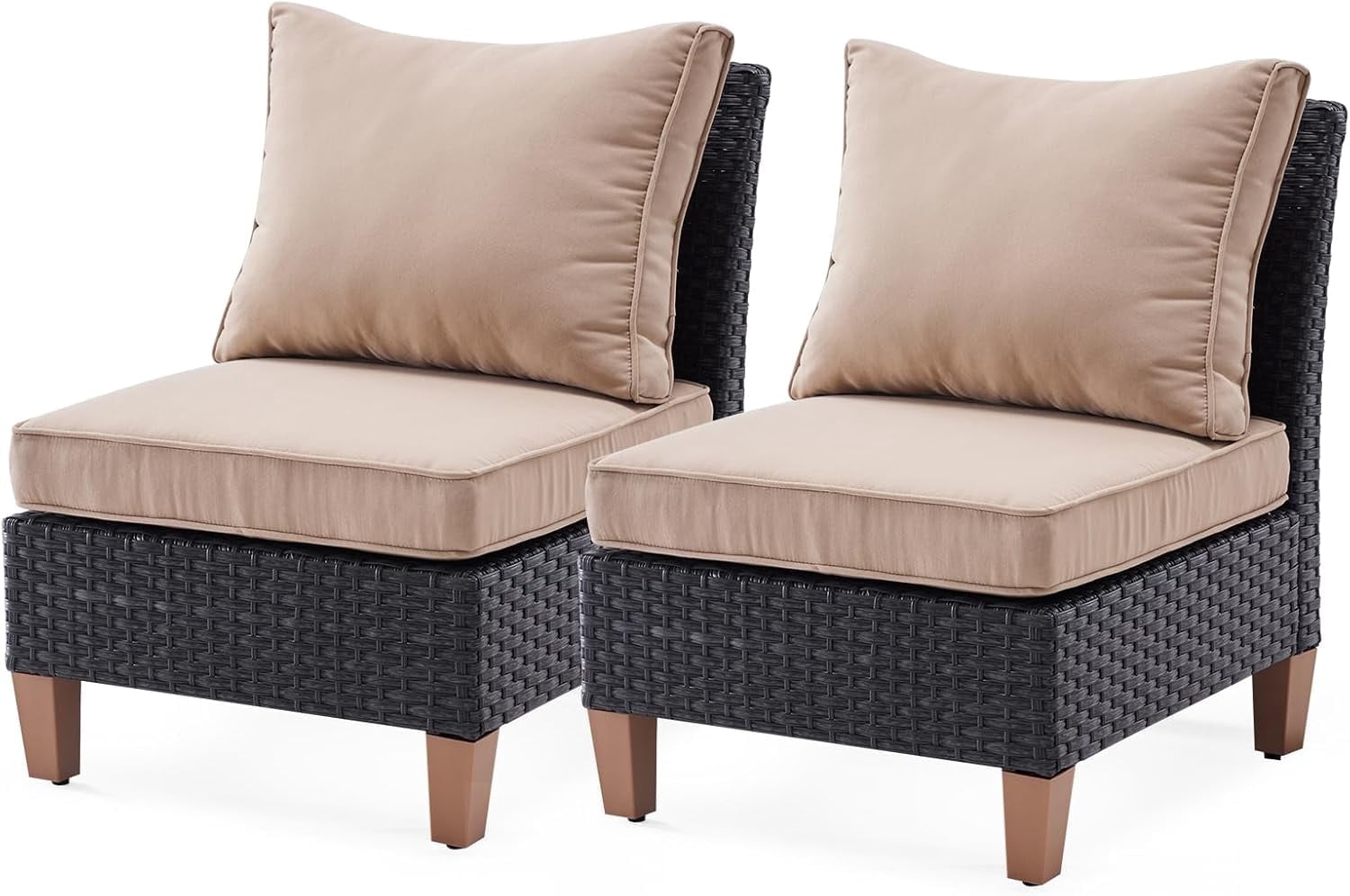 STARY Small Patio Furniture Set of 2, Patio Sectional Furniture Set ...