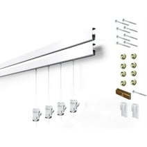 STAS Cliprail Picture Hanging System Set - Covers 9.84 ft of Wall Space ...