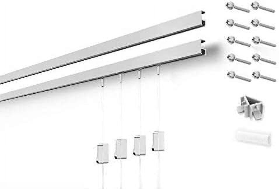 STAS Minirail Picture Hanging System Set - Covers 9.84 ft of Wall Space ...