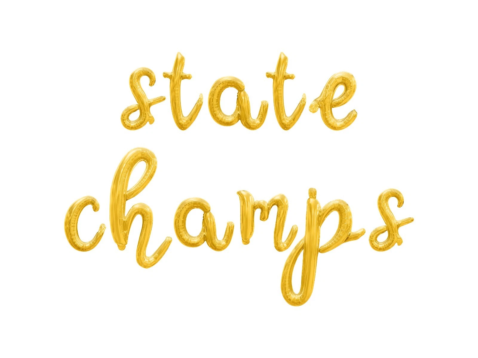 STATE CHAMPS Cursive Letter Balloon Banner - State Championship Party ...