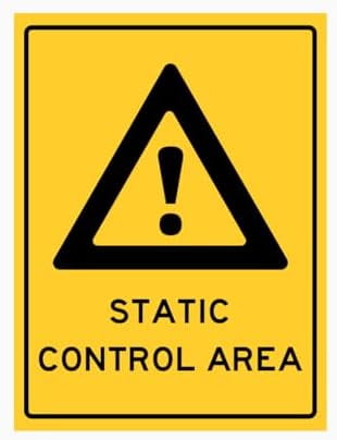 STATIC CONTROL AREA SIGN General Safetys Metal Tin Sign 8 x 12 inch ...
