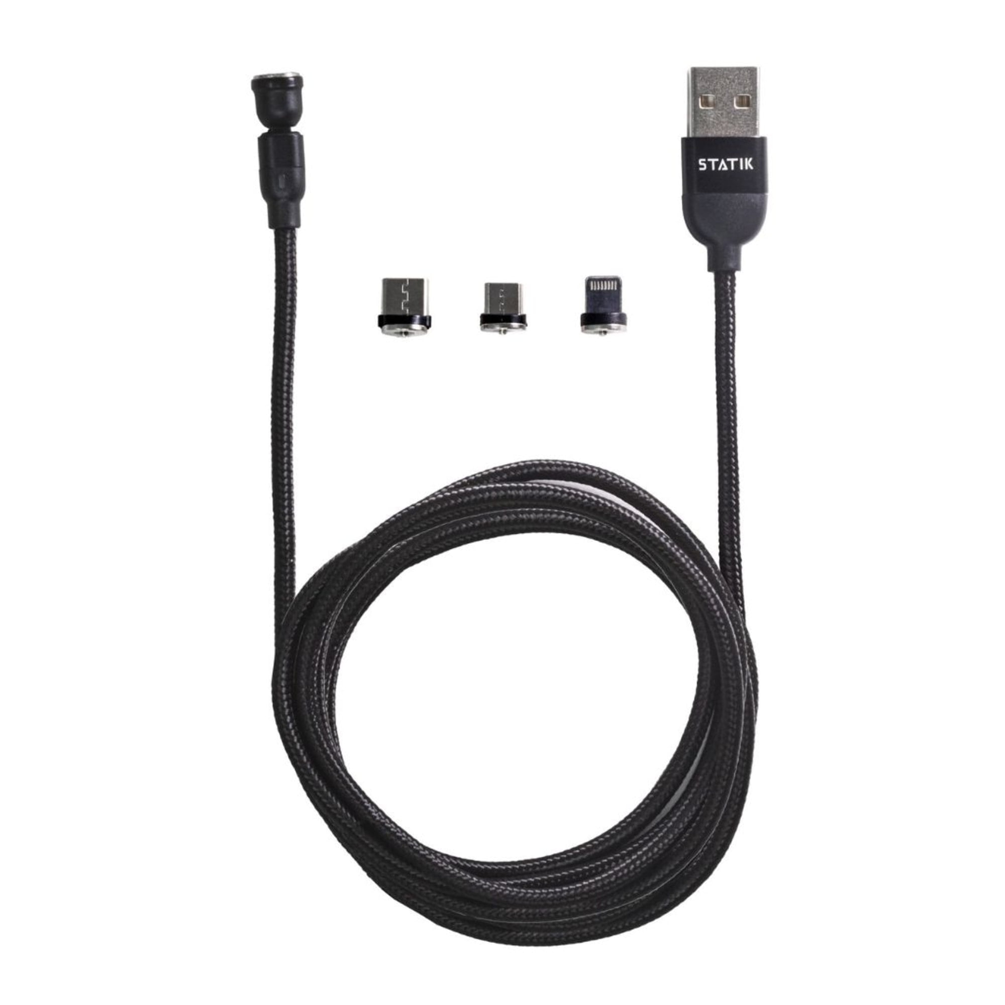 Universal Charge Cable, 3 Rotating Magnetic Connectors, 360° Rotating ...