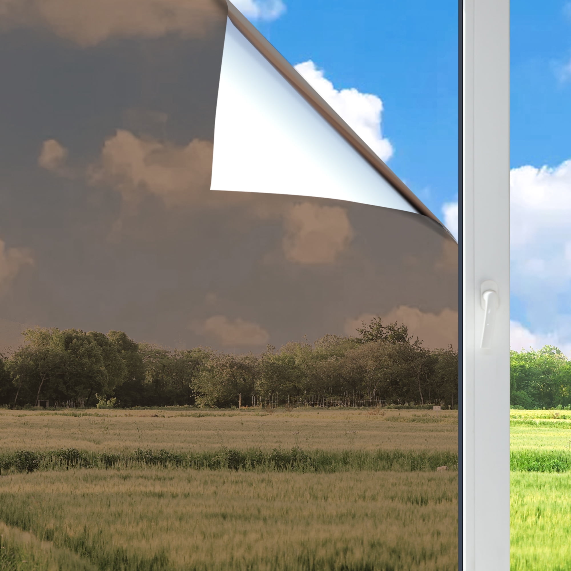 STATINT Heat Blocking Window Film 17.5" x 78.7", One Way Privacy Window Film See Out Not In ...