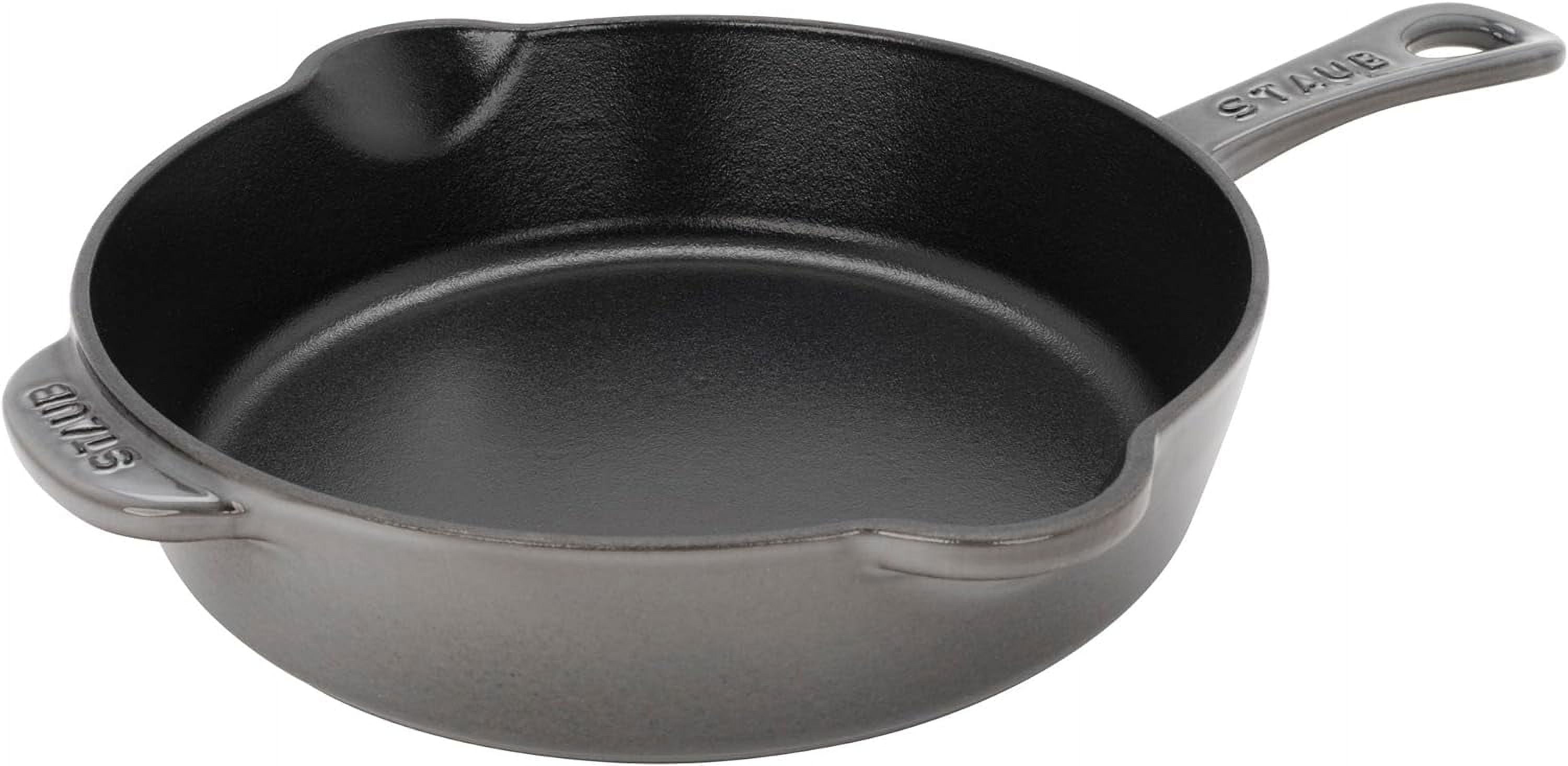 STAUB Cast Iron 8.5-inch Traditional Deep Skillet - Graphite Grey ...