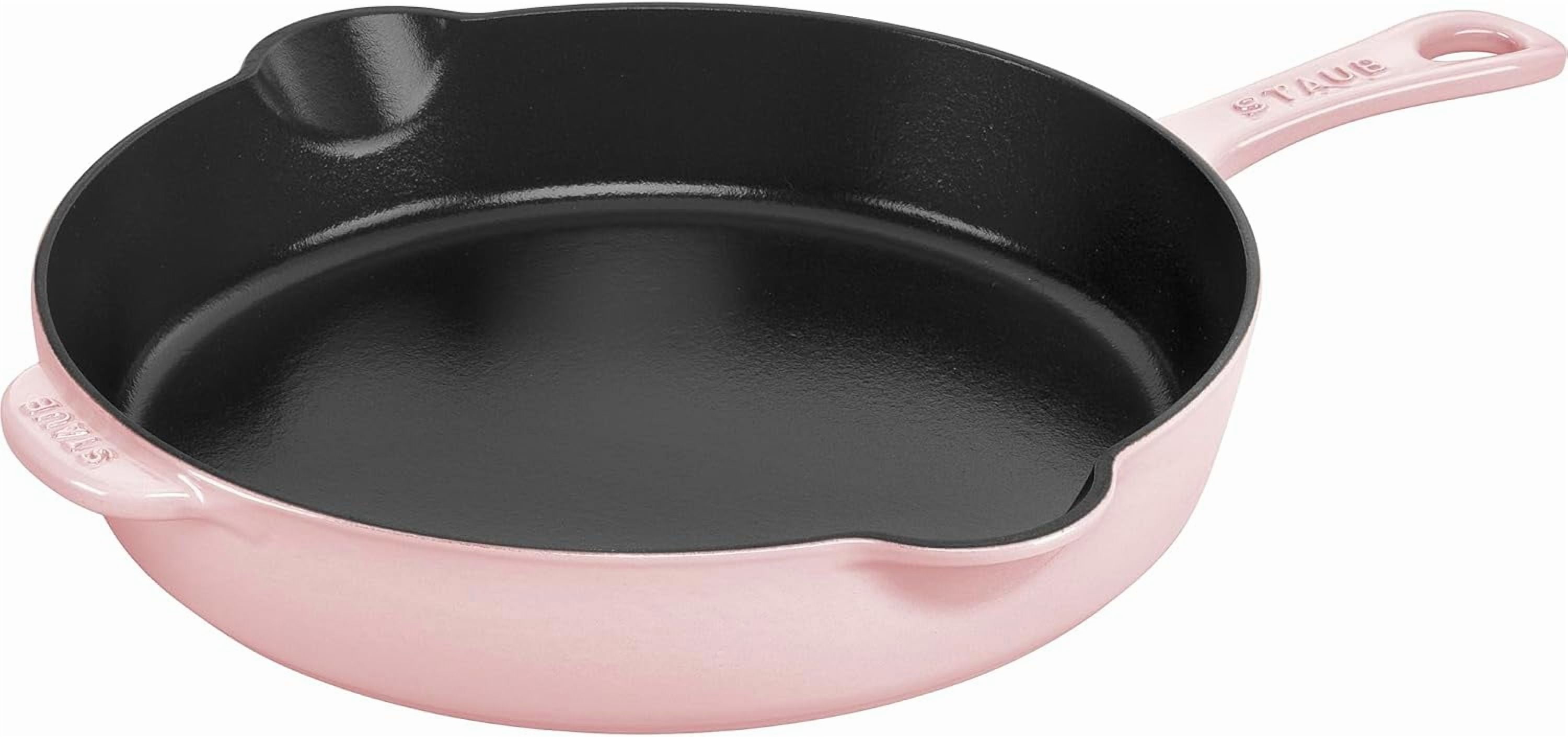 STAUB Cast Iron 8.5-inch Traditional Deep Skillet - Peony Pink ...