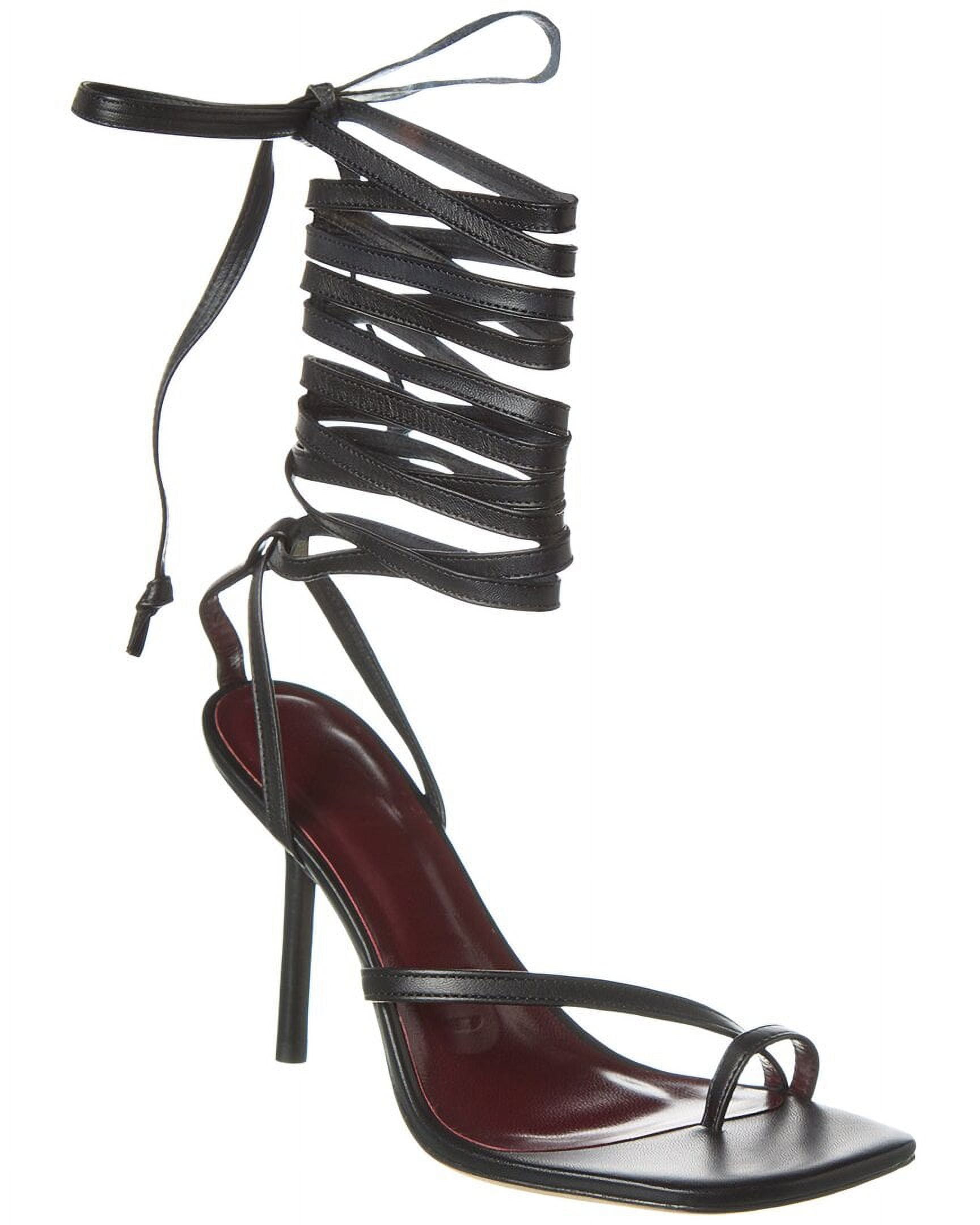 STAUD Nicola Leather Gladiator Sandal, 37, Black - Walmart.com