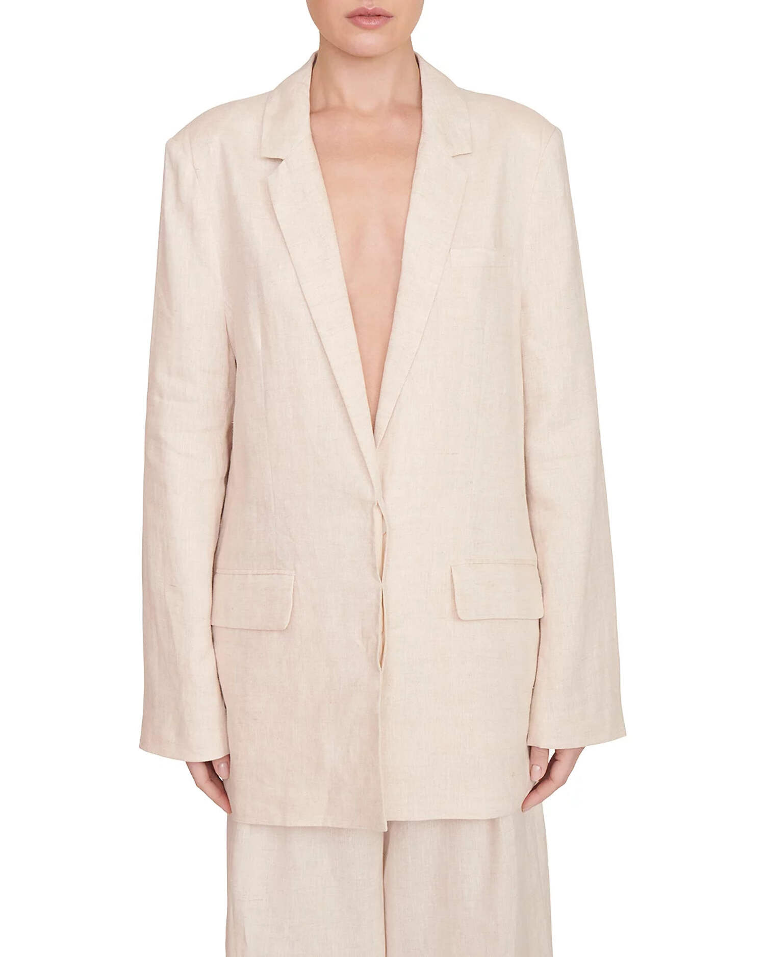 STAUD Linen Maxwell Blazer - Walmart.com