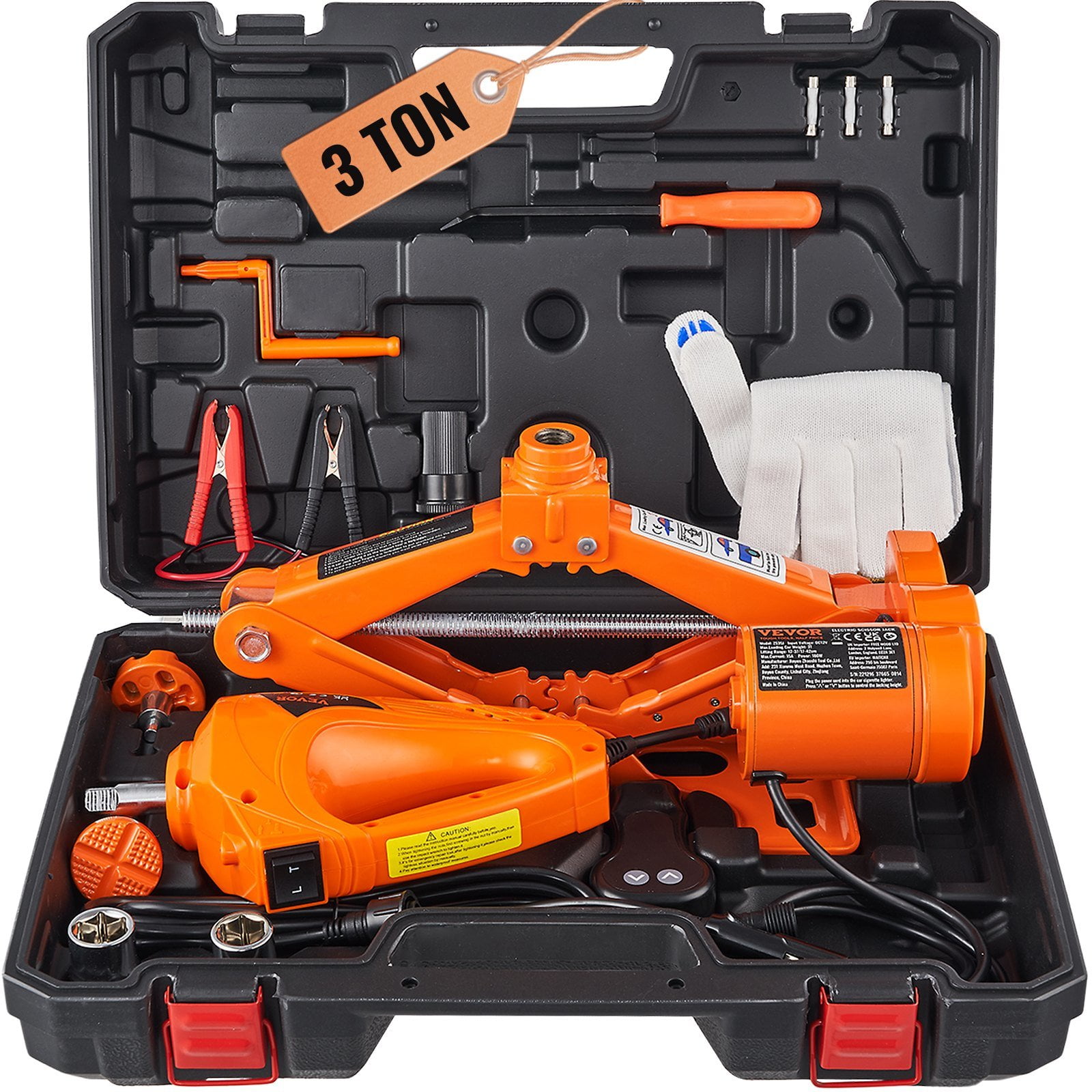 STAWAY 3 Ton Electric Car Jack with Impact Wrench - 12V Portable ...