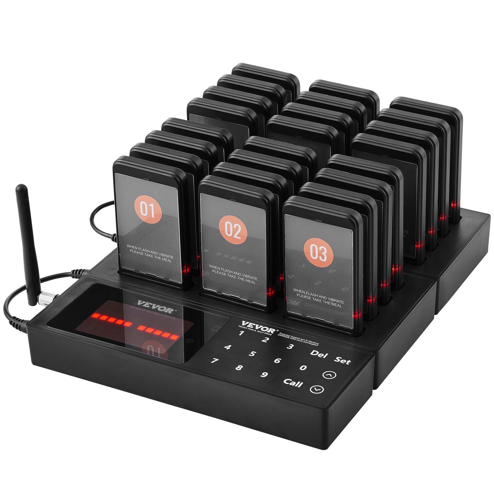 STAWAY 400m Wireless Restaurant Pager System - 24 Vibration & Flashing ...