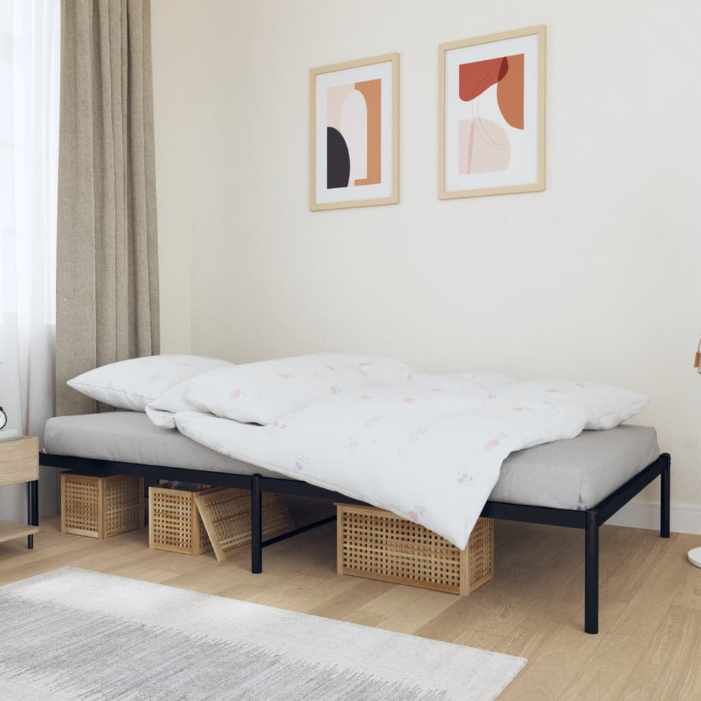 STAWAY Black Steel Single Bed Frame - Durable, Stylish, Easy Assembly ...