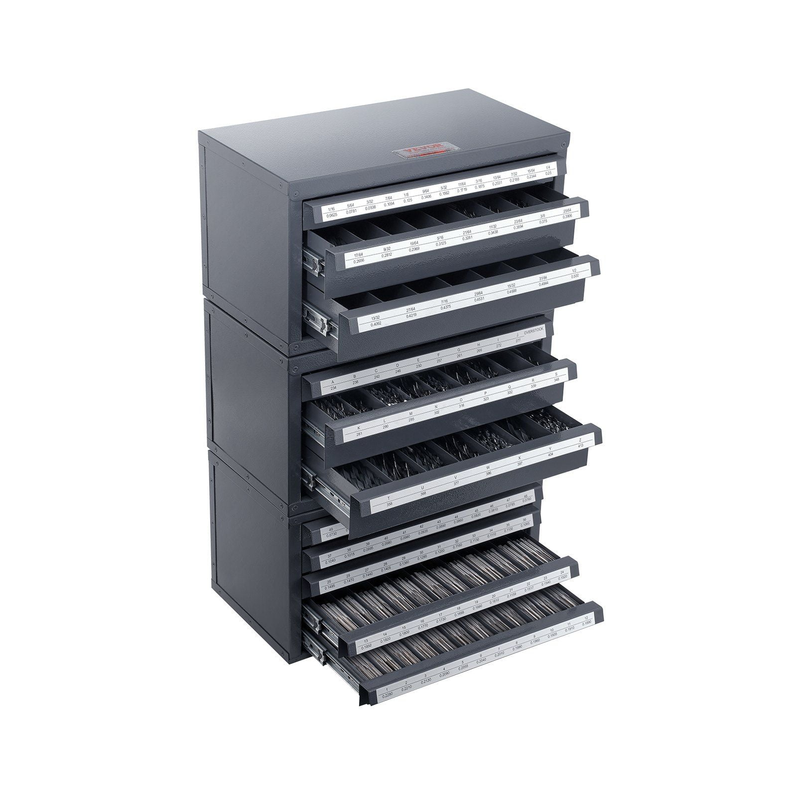 STAWAY Drill Bit Dispenser Cabinet - 3-Piece Set with 5-Drawer ...