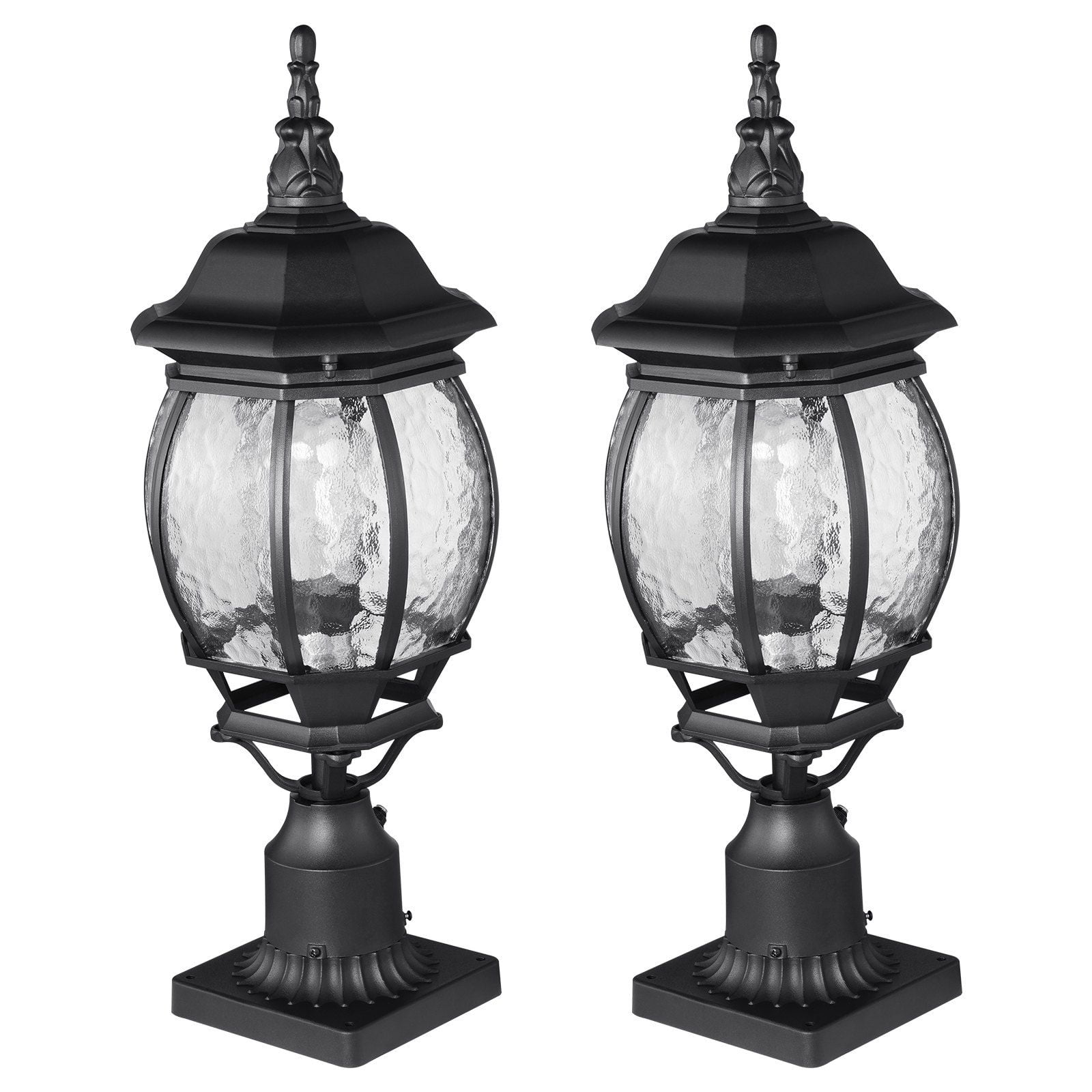 STAWAY Dusk to Dawn Outdoor Lamp Post Light Fixture - 20.87in Weather ...