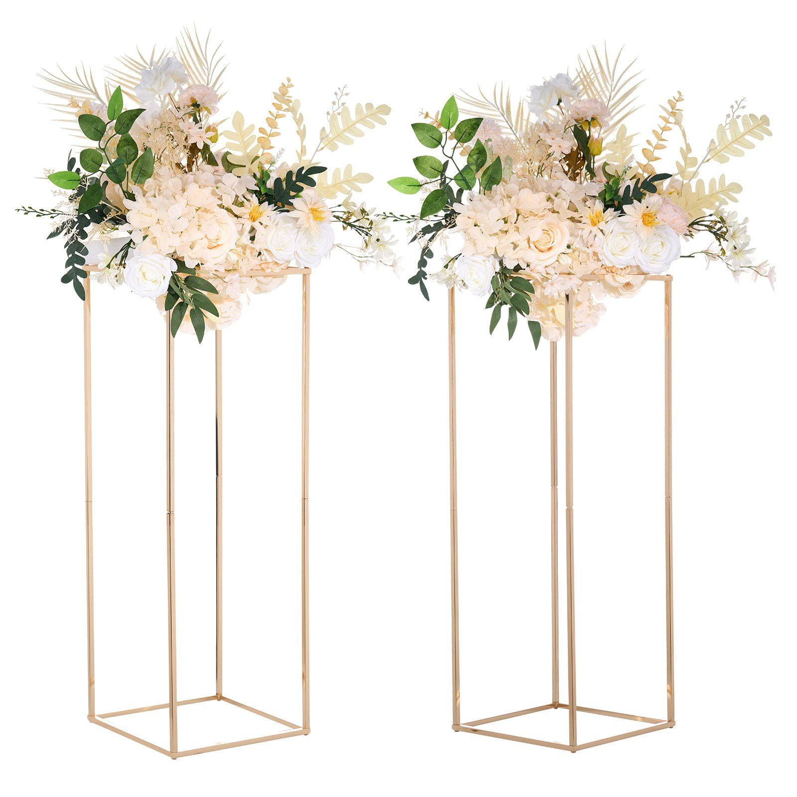 STAWAY Elegant Metal Flower Stand - 31.5" High Geometric Centerpiece ...