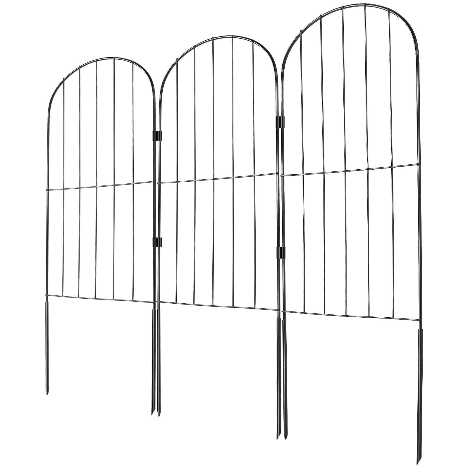 STAWAY Garden Fence - Durable No Dig Metal Animal Barrier, 30ft Rust ...