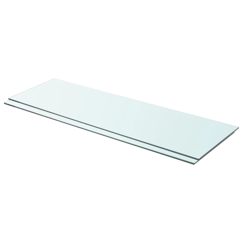 STAWAY Glass Shelf Set of 2 - Clear Tempered Glass 35.4 x 11.8 in ...