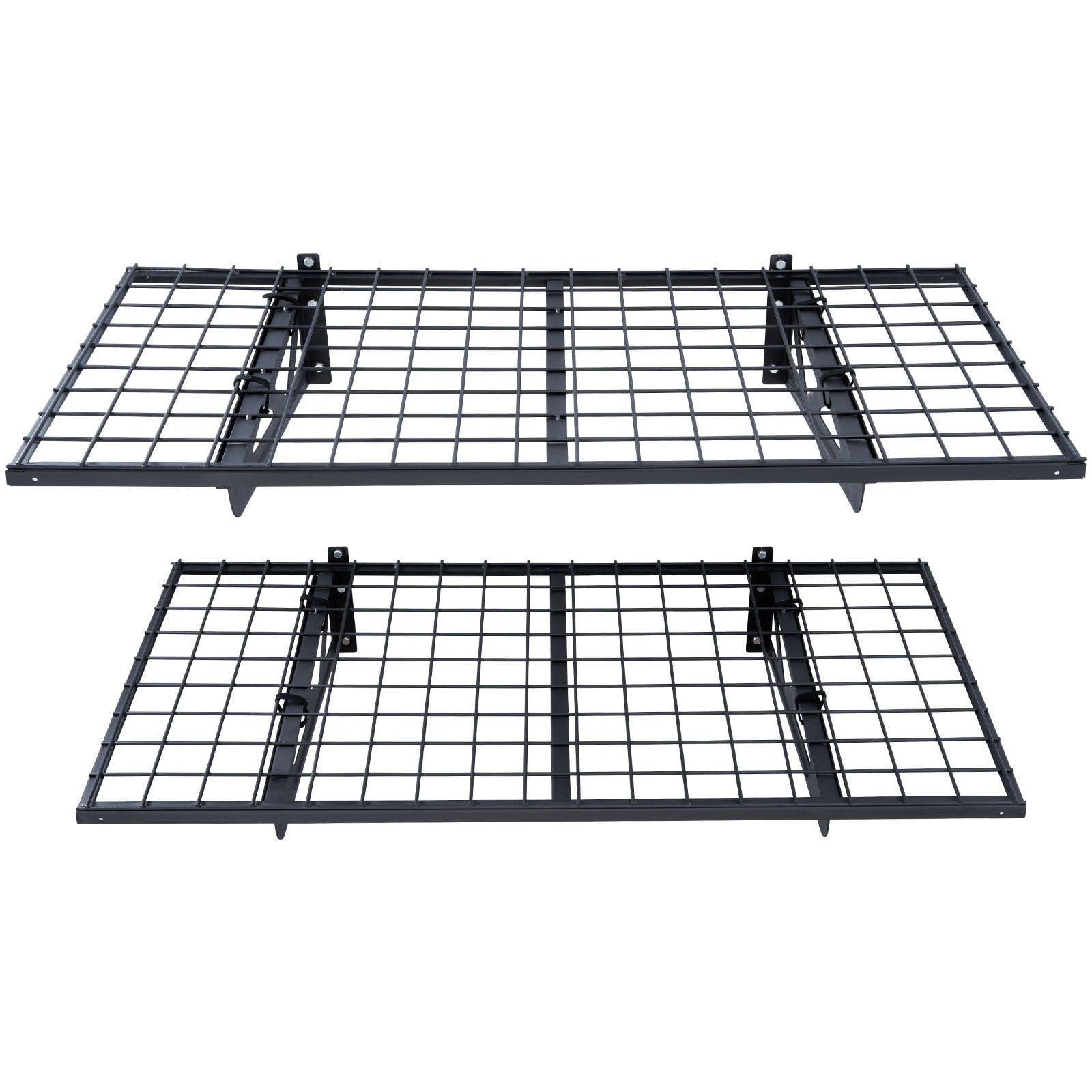 STAWAY Heavy Duty Garage Shelving - 2 Pack Wall Mounted Shelves, 4x2 ft ...