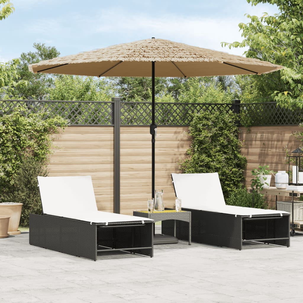 STAWAY Large Brown Garden Parasol - 100% Polyester, Powder-Coated Steel ...