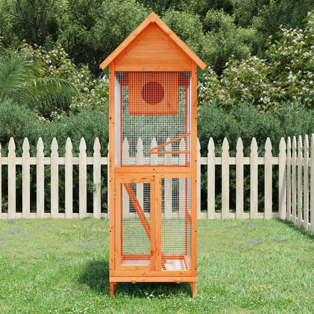 STAWAY Large Rustic Bird House - Weatherproof Solid Pine Wood, Green ...