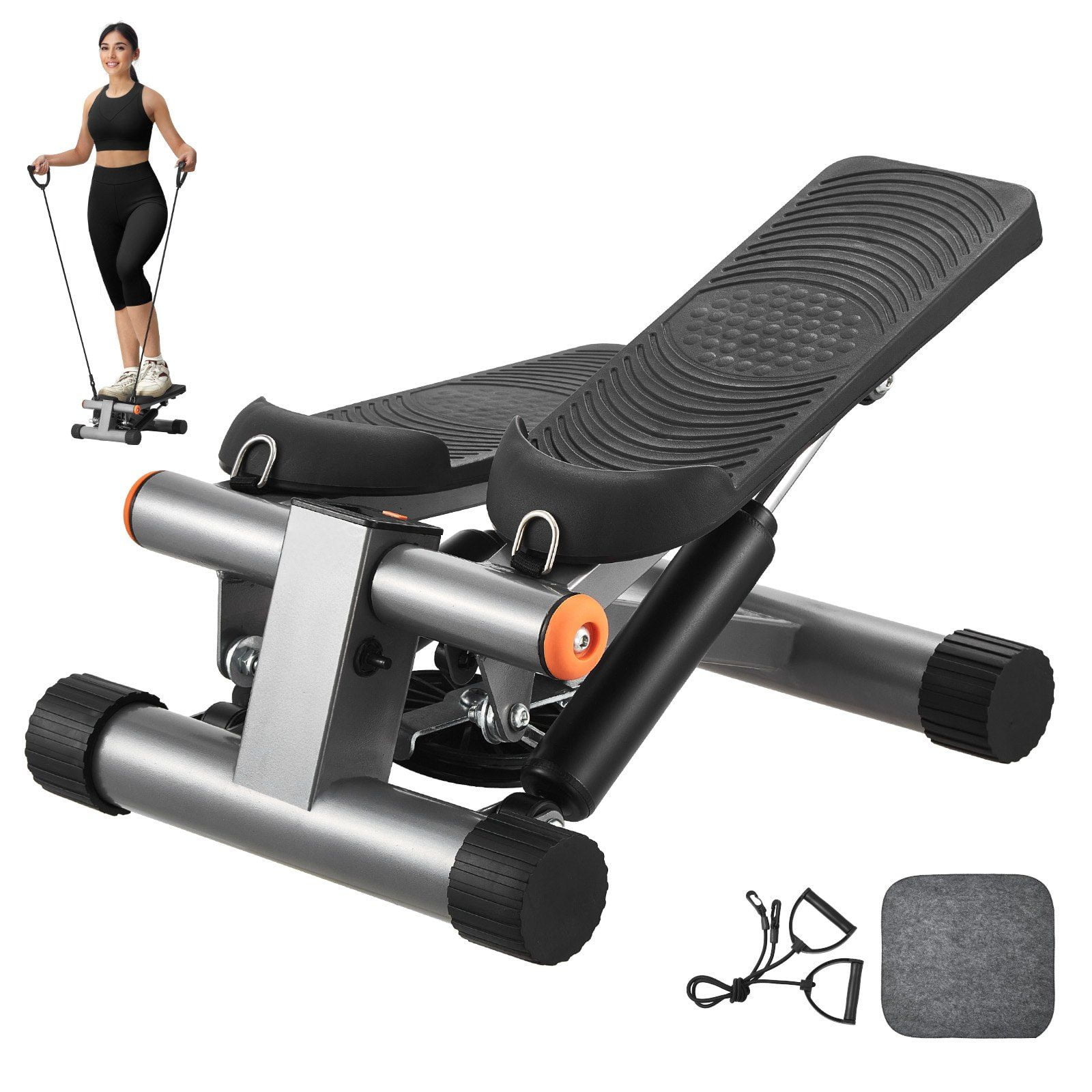 STAWAY Mini Stepper - Hydraulic Stair Stepper with Resistance Bands ...