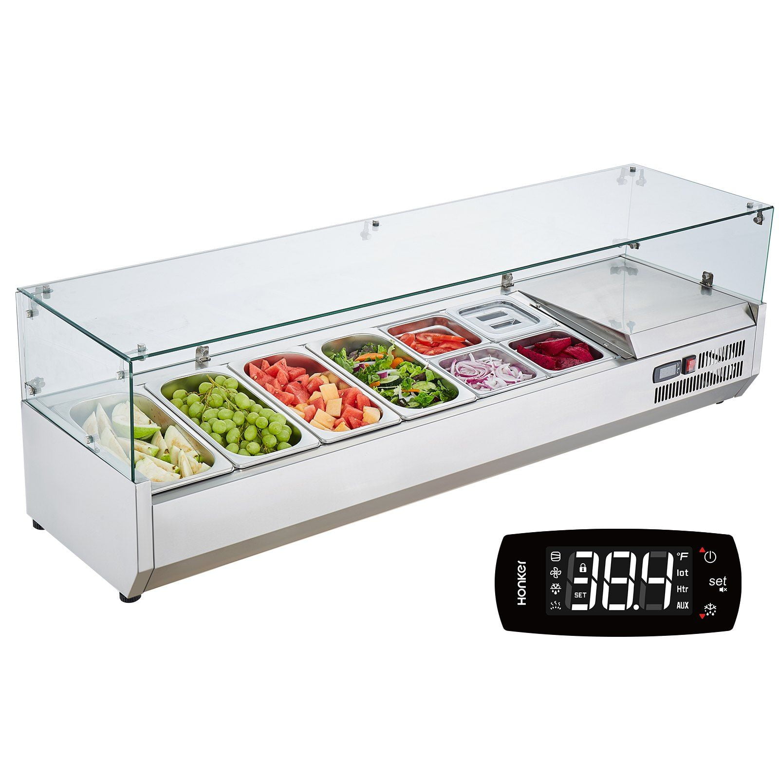 STAWAY Refrigerated Sandwich Prep Table - 150W Countertop Condiment ...