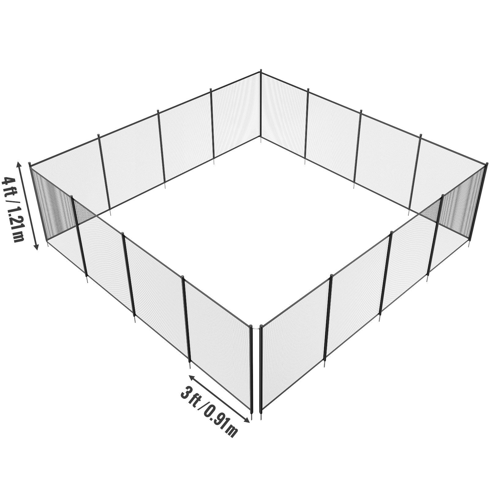 STAWAY Removable Pool Fence for Inground Pools, 4 x 48 FT Child Safety ...