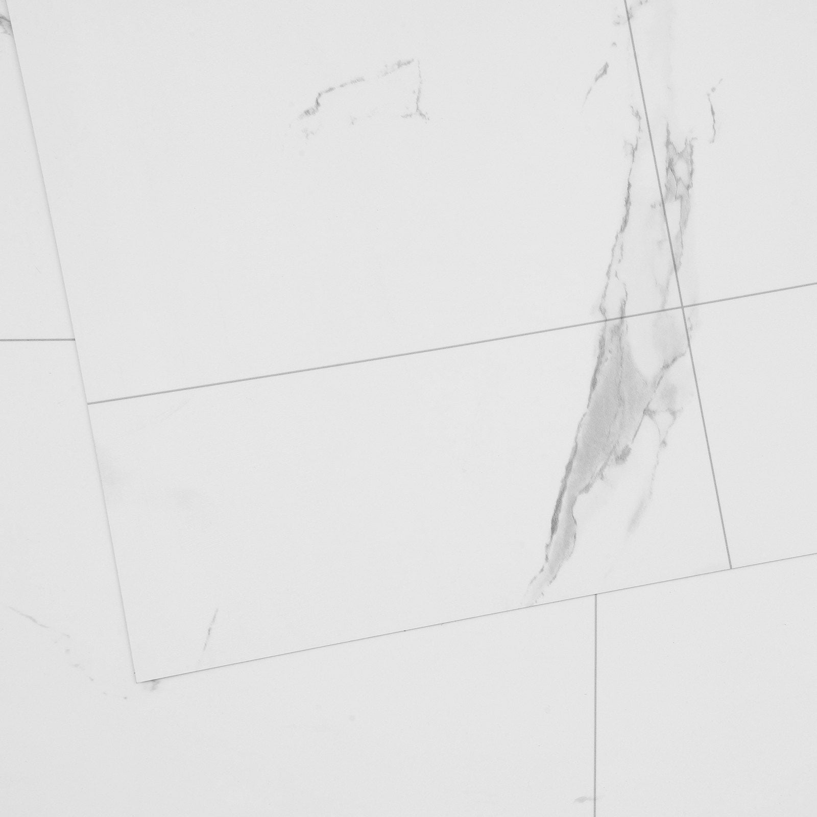 STAWAY Self Adhesive Vinyl Floor Tiles - Peel & Stick White Marble ...
