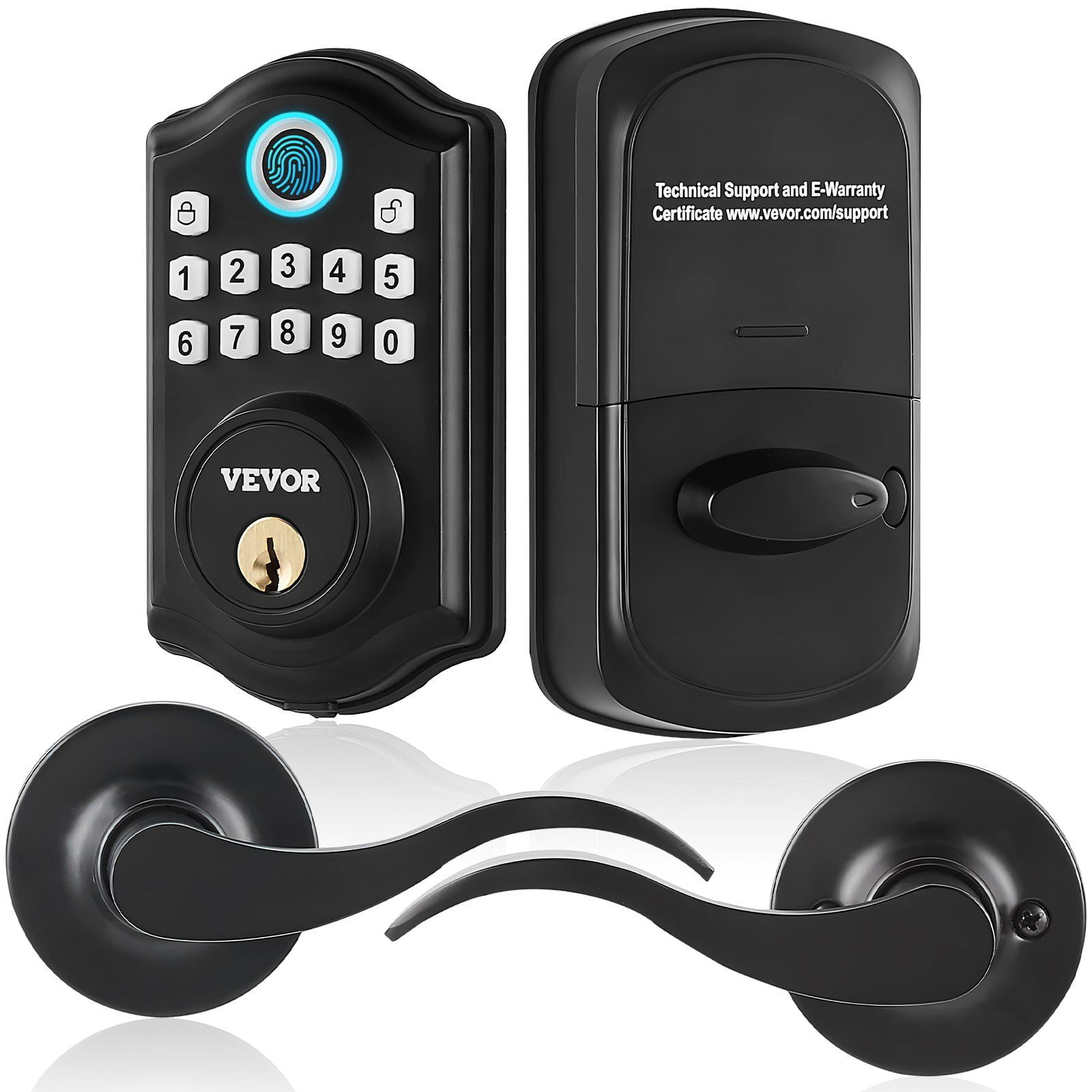 STAWAY Smart Fingerprint Door Lock - Keyless Entry with Keypad & Key ...