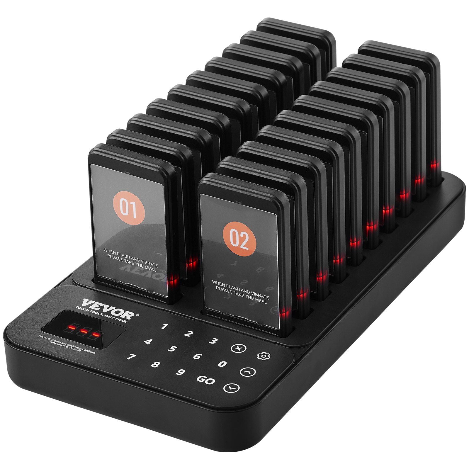 STAWAY Wireless Guest Calling Pager System - 20 Long Range Beepers with ...