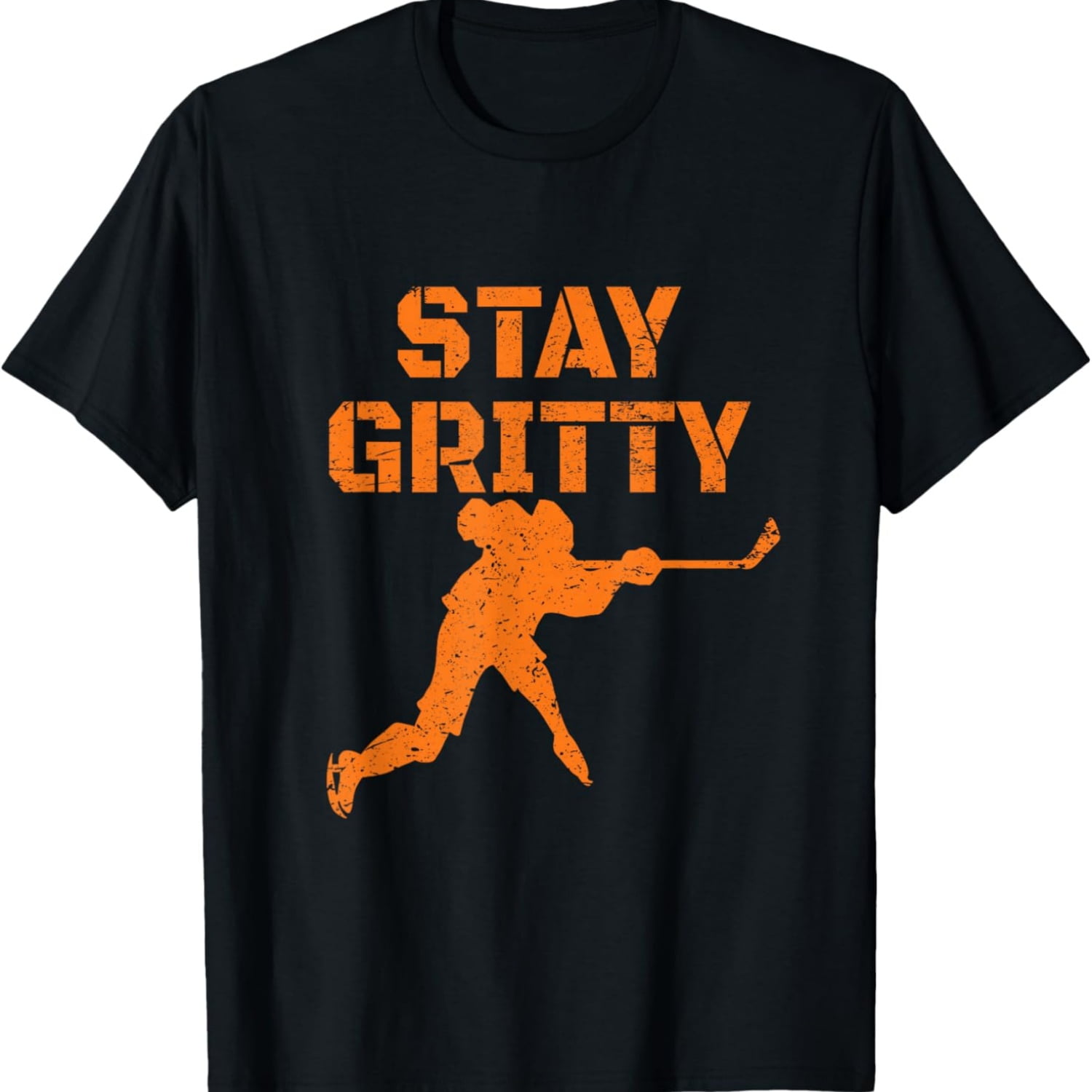 STAY GRITTY Funny Ice Hockey Philly gift Vintage T-Shirt - Walmart.com