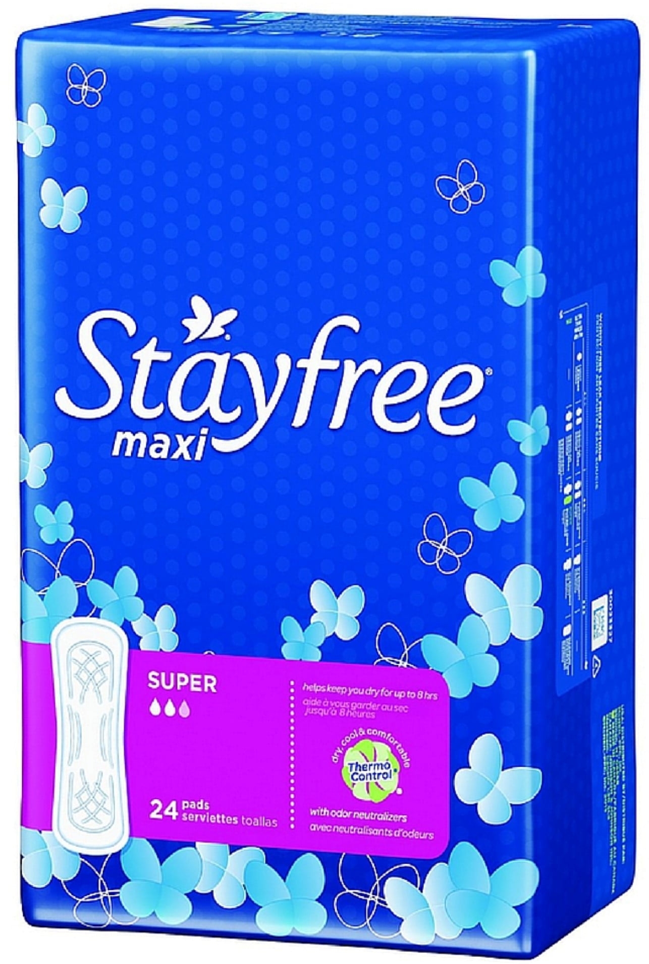 Stayfree Maxi Pads, Super Absorbency, Cottony Cover, Odor Neutralizing ...