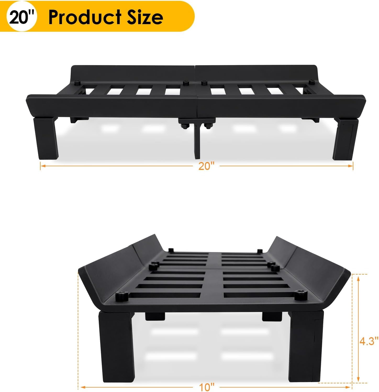 STBoo Fireplace Grate 20inch - Wood Stove Grates Heavy Duty | Fireplace ...