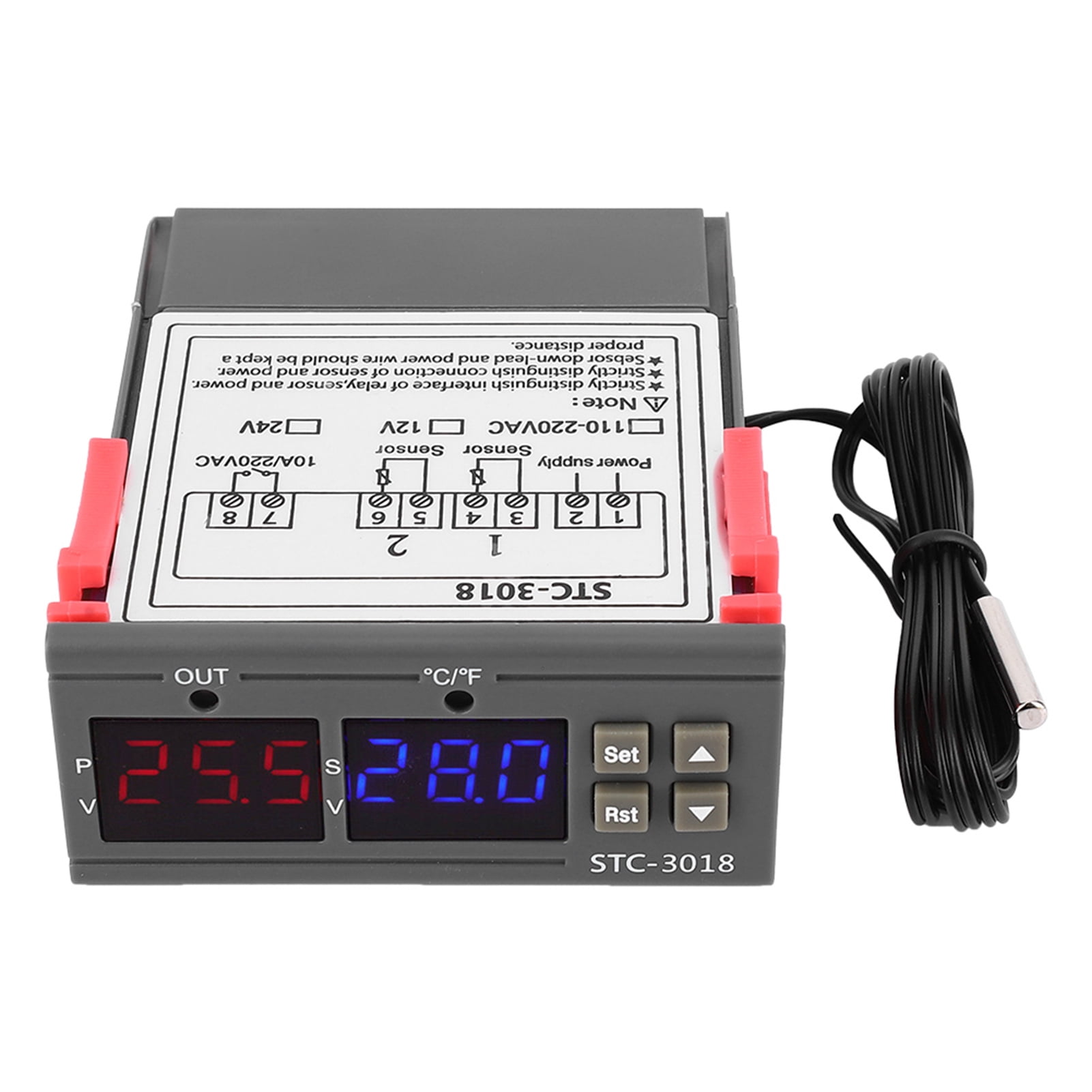 STC-3018 Digital Temperature Controller Sensor Thermostat with NTC ...