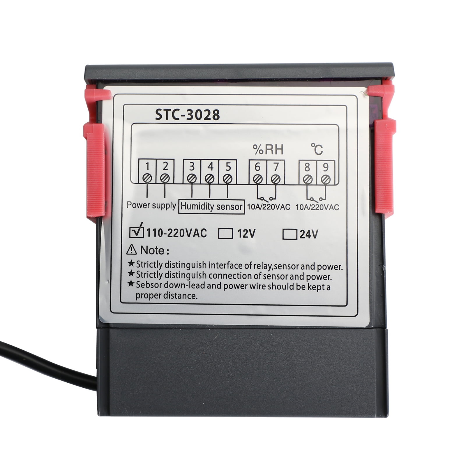 STC-3028 Dual LED Temperature Humidity Controller AC110-220V Digital ...