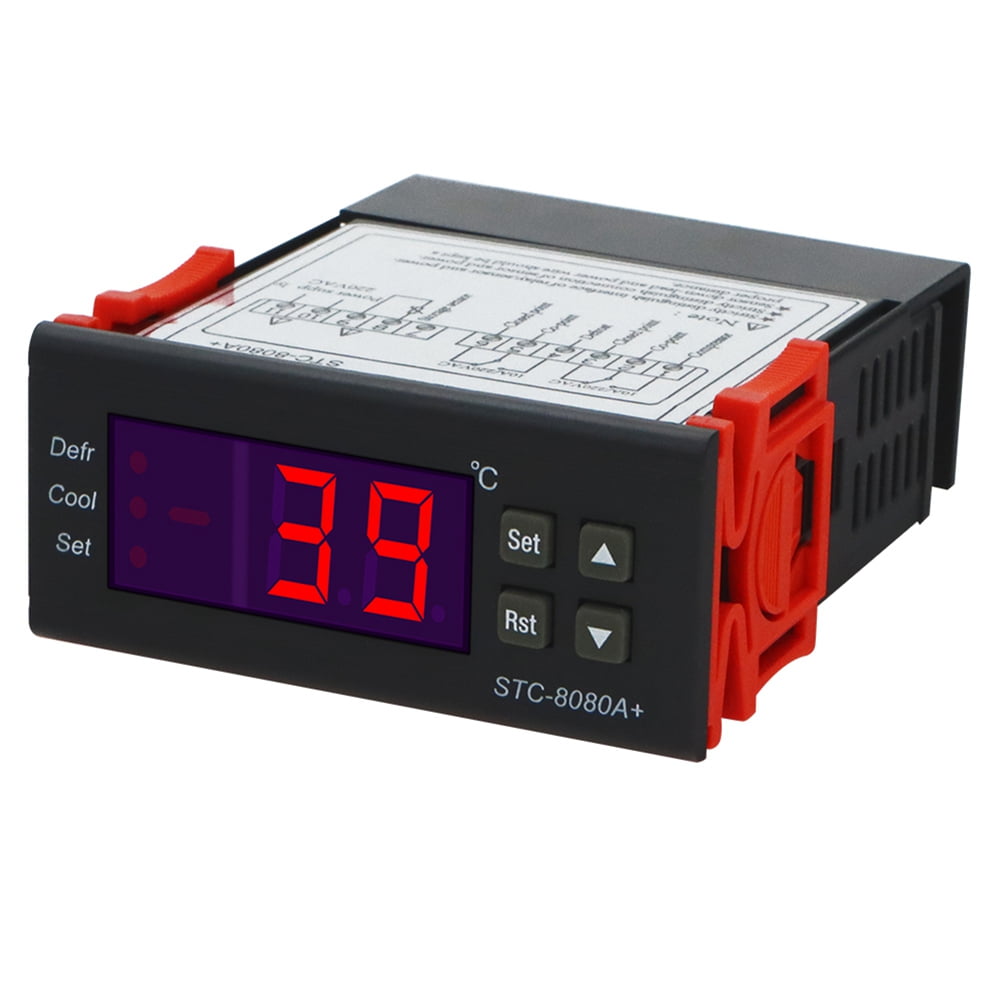 STC-8080A+Digital Temperature Controller 220V Regulator Cold Storage Freezer Sensor Hygrometer ...