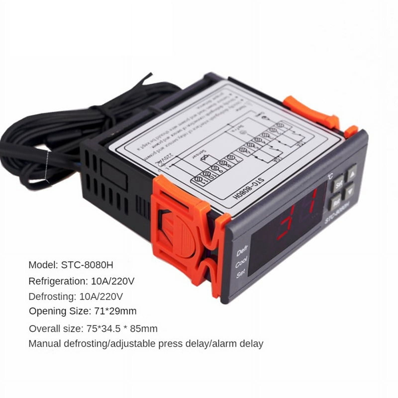 -8080H Temperature Controller Refrigerator Thermostat Digital Display ...