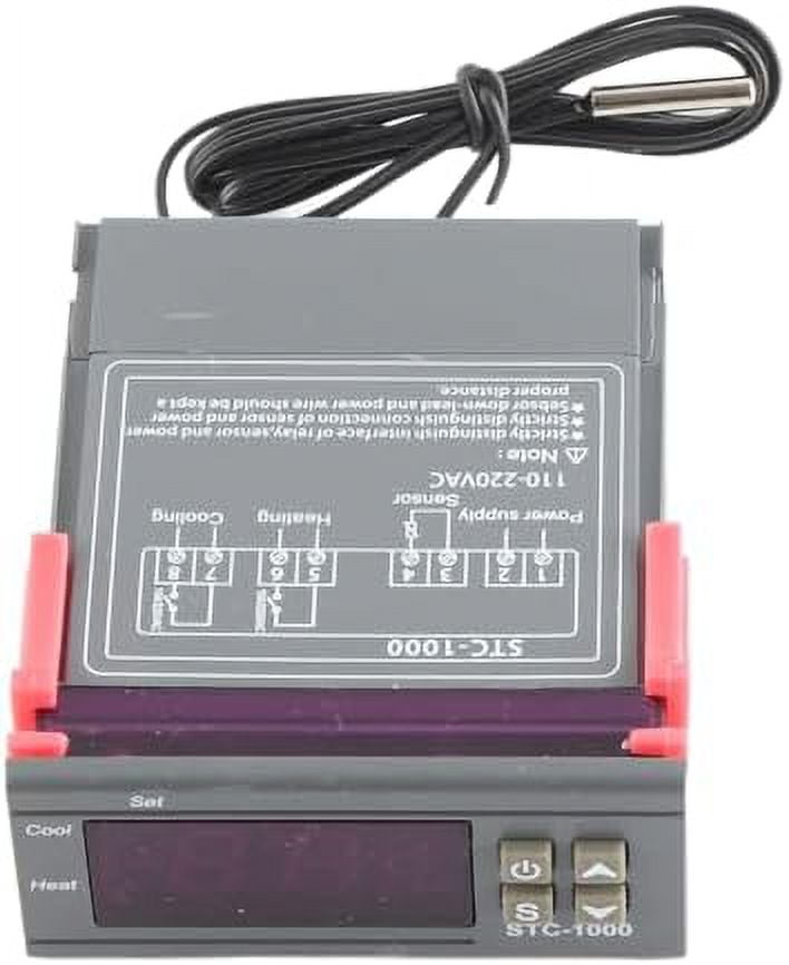 STC1000 Temperature Controller,All Purpose Digital Thermostat Temperature Calibration with NTC ...