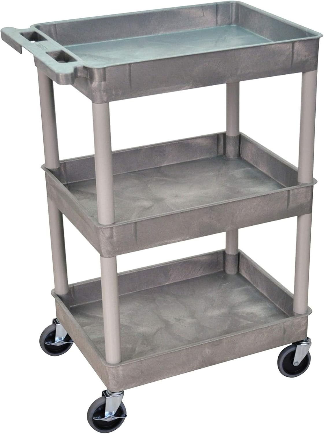 Tub Cart - Three Shelves, Plastic, 39.25 in x 18 in x 24 in, 25 lb ...