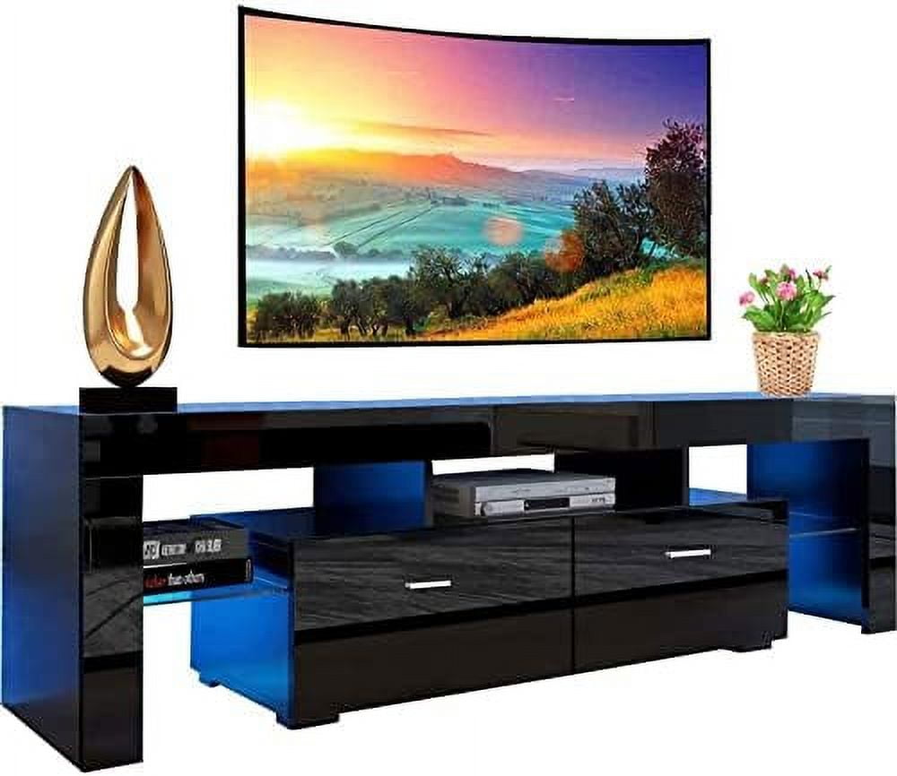 STCKJXX TV Stand for 65+ inch TV 50 55 60 70 Inch with LED Lights and ...