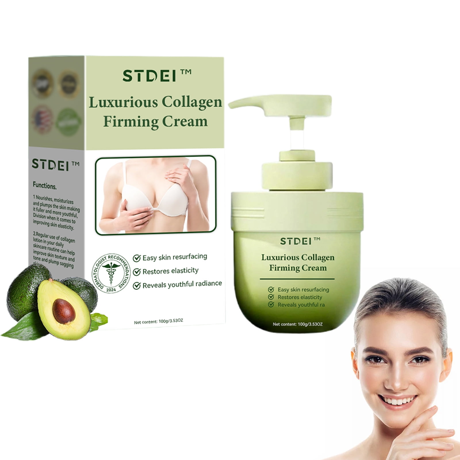 STDEI Luxurious Collagen Firming Cream, 2024 New Collagen Firming Lifting Neck Cream, Luxury ...