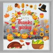 Thanksgiving Window Stickers Turkey Window Decals Decorations Fall ...