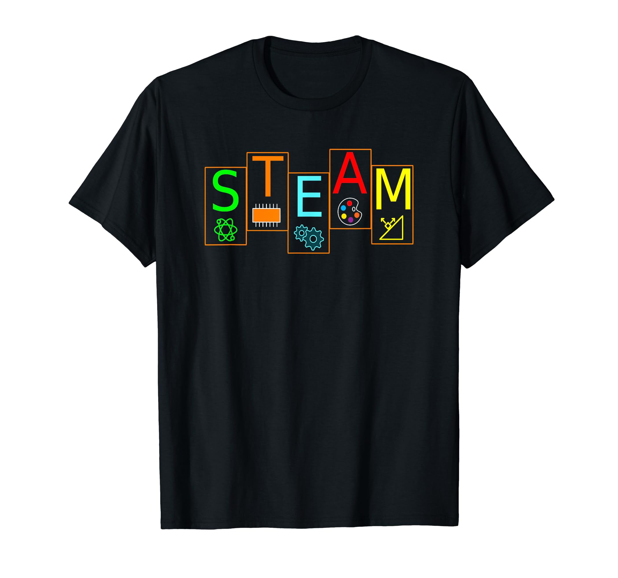 STEAM Symbols T- Shirt STEM Science Engineering ART Math Tee - Walmart.com